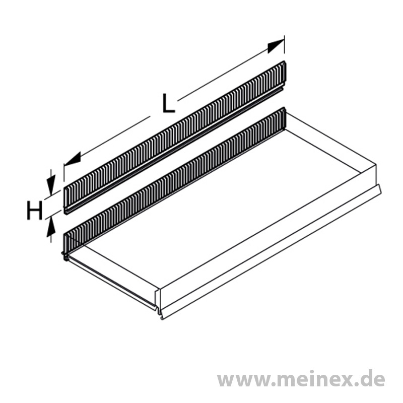 Dividing Strip - Transparent Plastic buy now | Tegometall-Shop